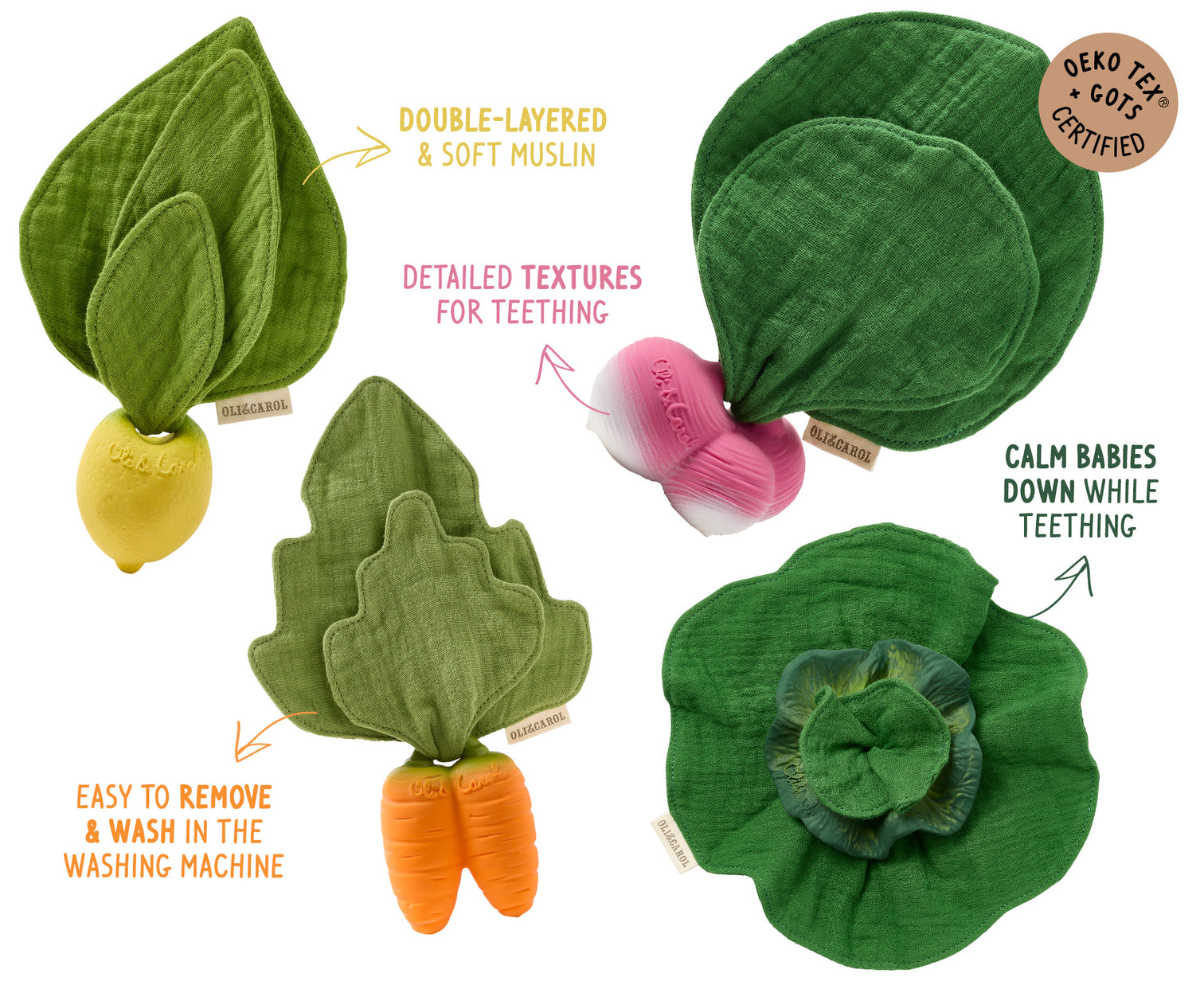 Mini Doudou-Teethers | Oli&Carol