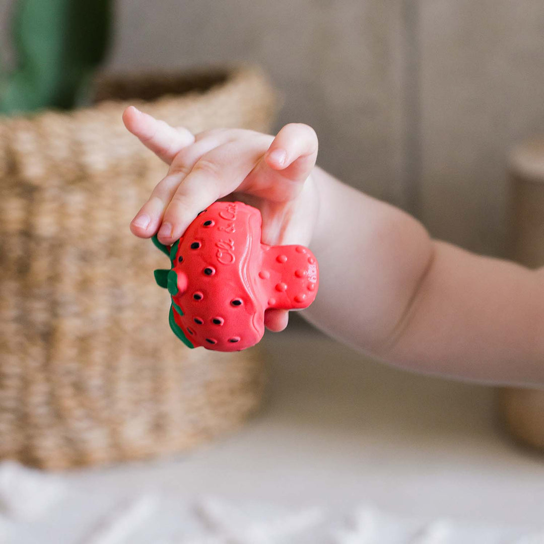 Sweetie the Strawberry Mini Baby Teether | Oli&Carol